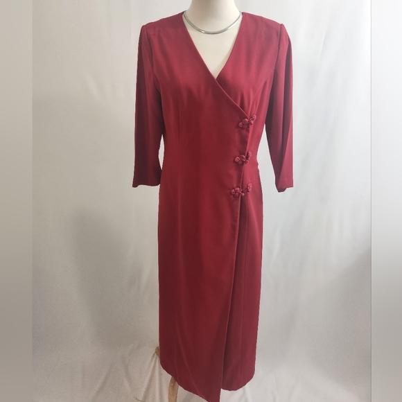 metrostyle | Dresses | Red Wrapped Dress | Poshmark